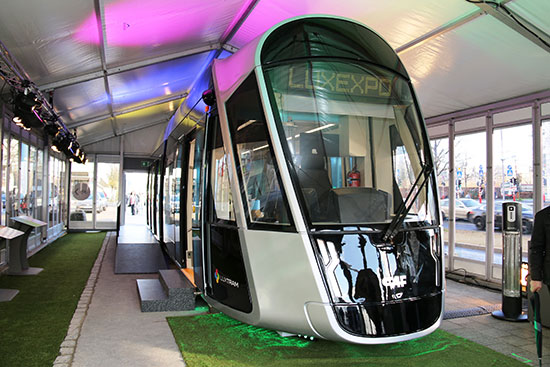 In the Kirchberg area the vehicles will run on embedded track on a ...