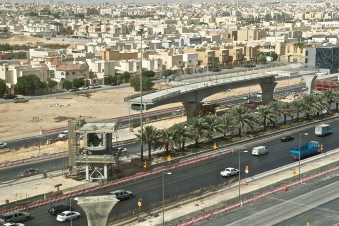 Balancing precariously above the Eastern Ring Road, the Line 6 viaduct ...